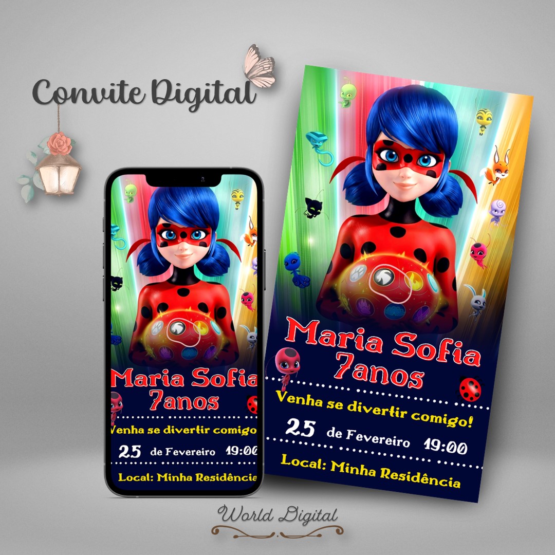 Convite Lady Bug 01 – Conviteria Premium